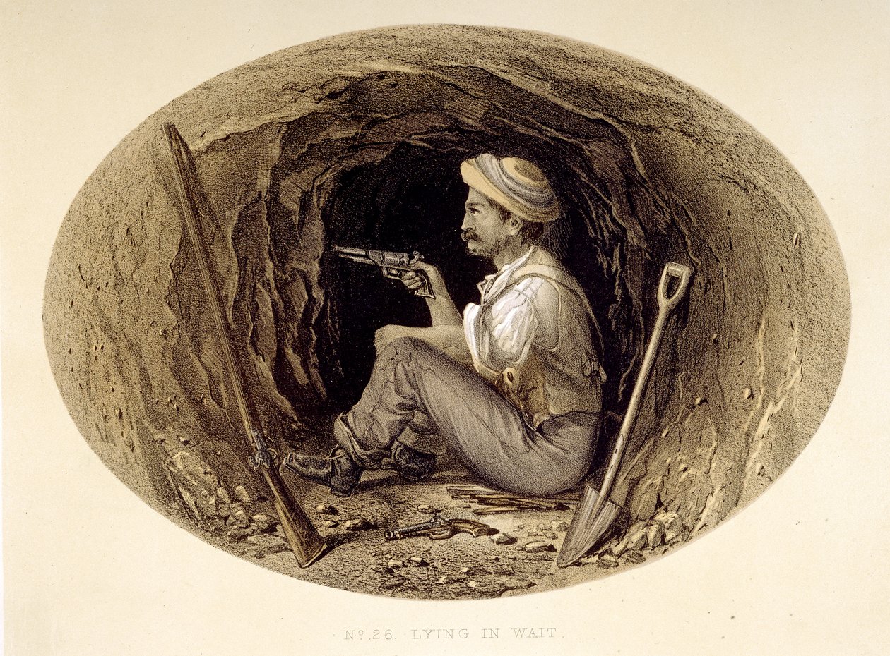 Lying in Wait, from 'Sketches and Incidents of the Siege of Lucknow'