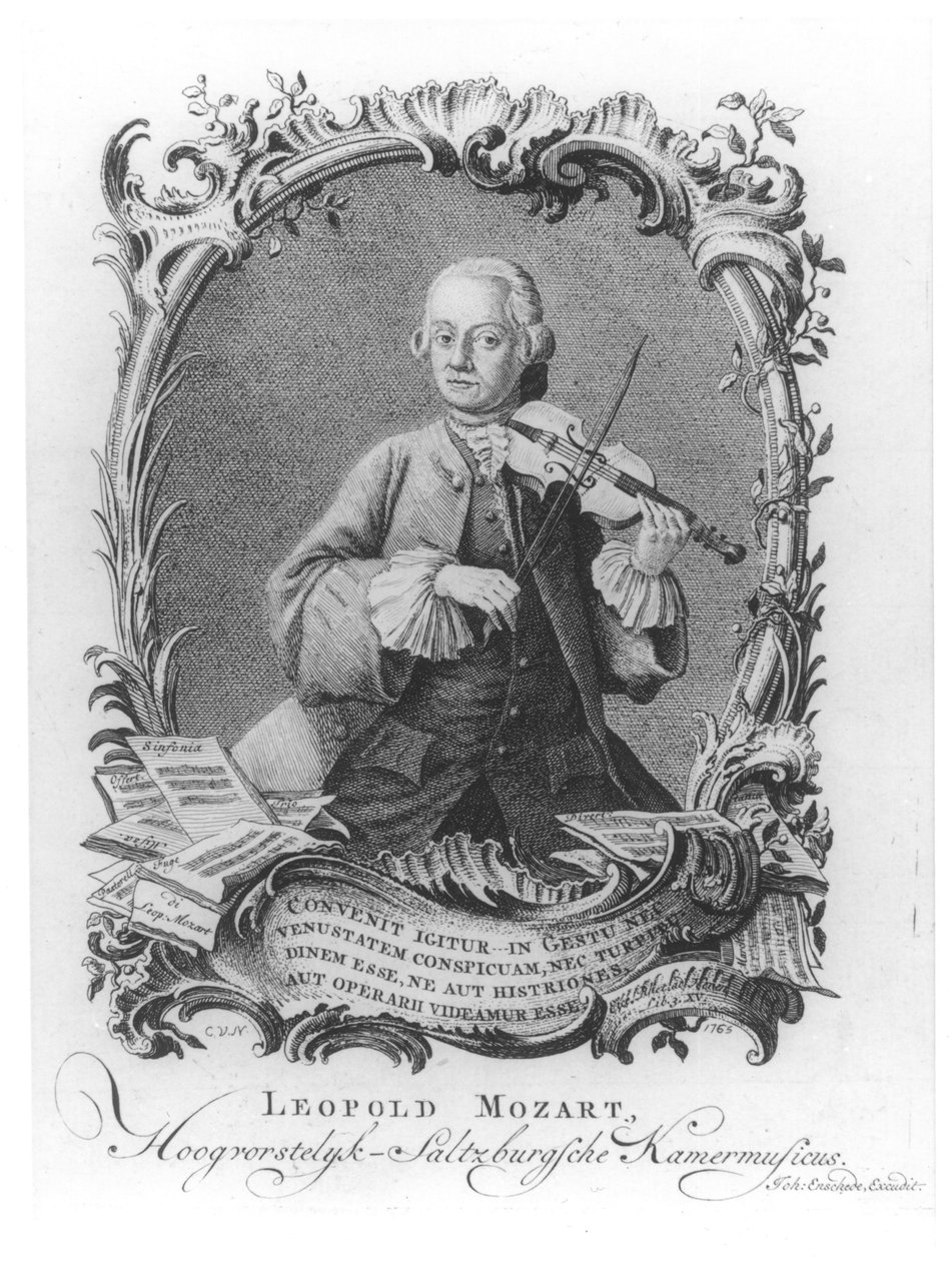 Portrait of Leopold Mozart, Austrian violinist and composer, engraved ...