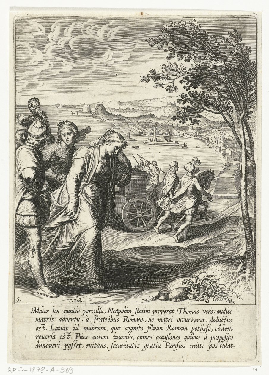 Thomas's Mother Searching for Him in Naples (The Life of Saint Thomas ...