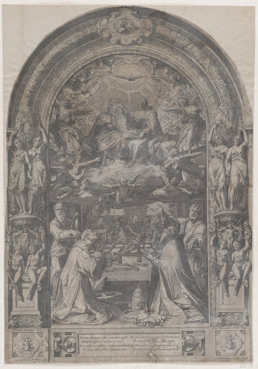The Coronation of the Virgin with St Lawrence, St Paul, St Peter and St ...
