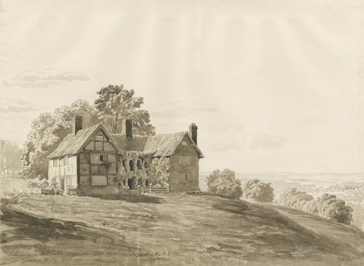 Patshull Park - Lodge by Cornelius Varley: Fine art print
