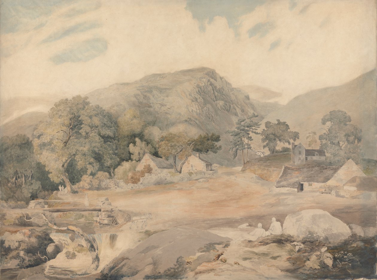 View near Tal-y-Llyn by Cornelius Varley: Fine art print