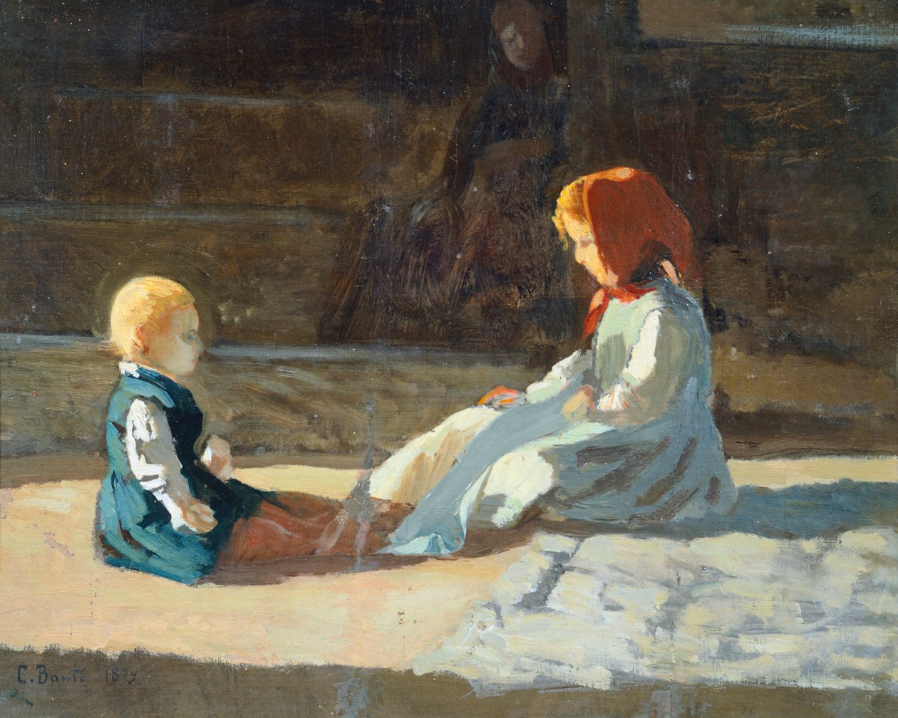 Children in sun by Cristiano Banti: Buy fine art print