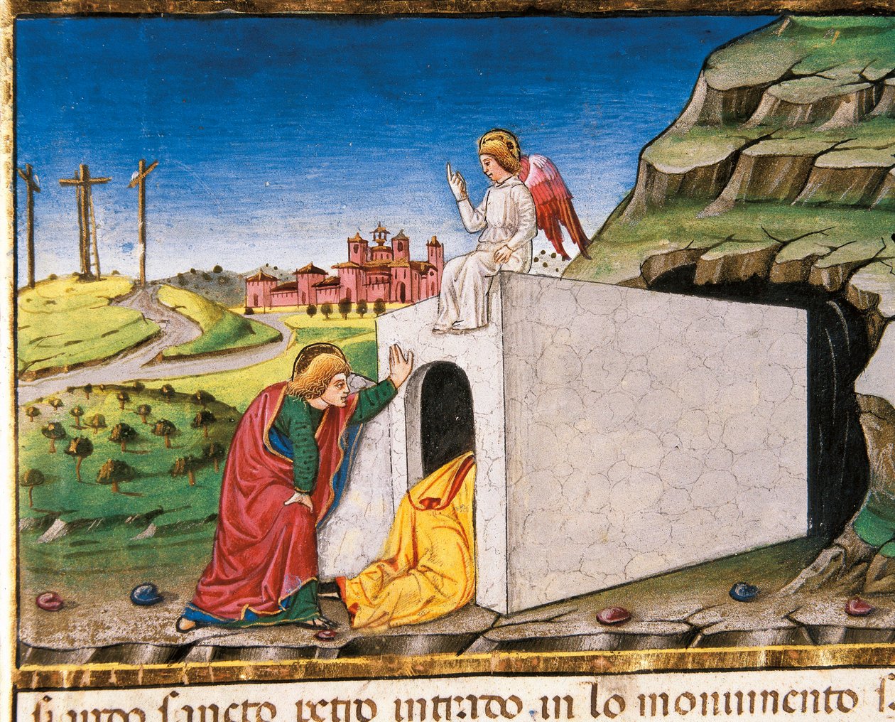 The Apostles Peter and John Discover the Tomb of the Empty Christ, from ...