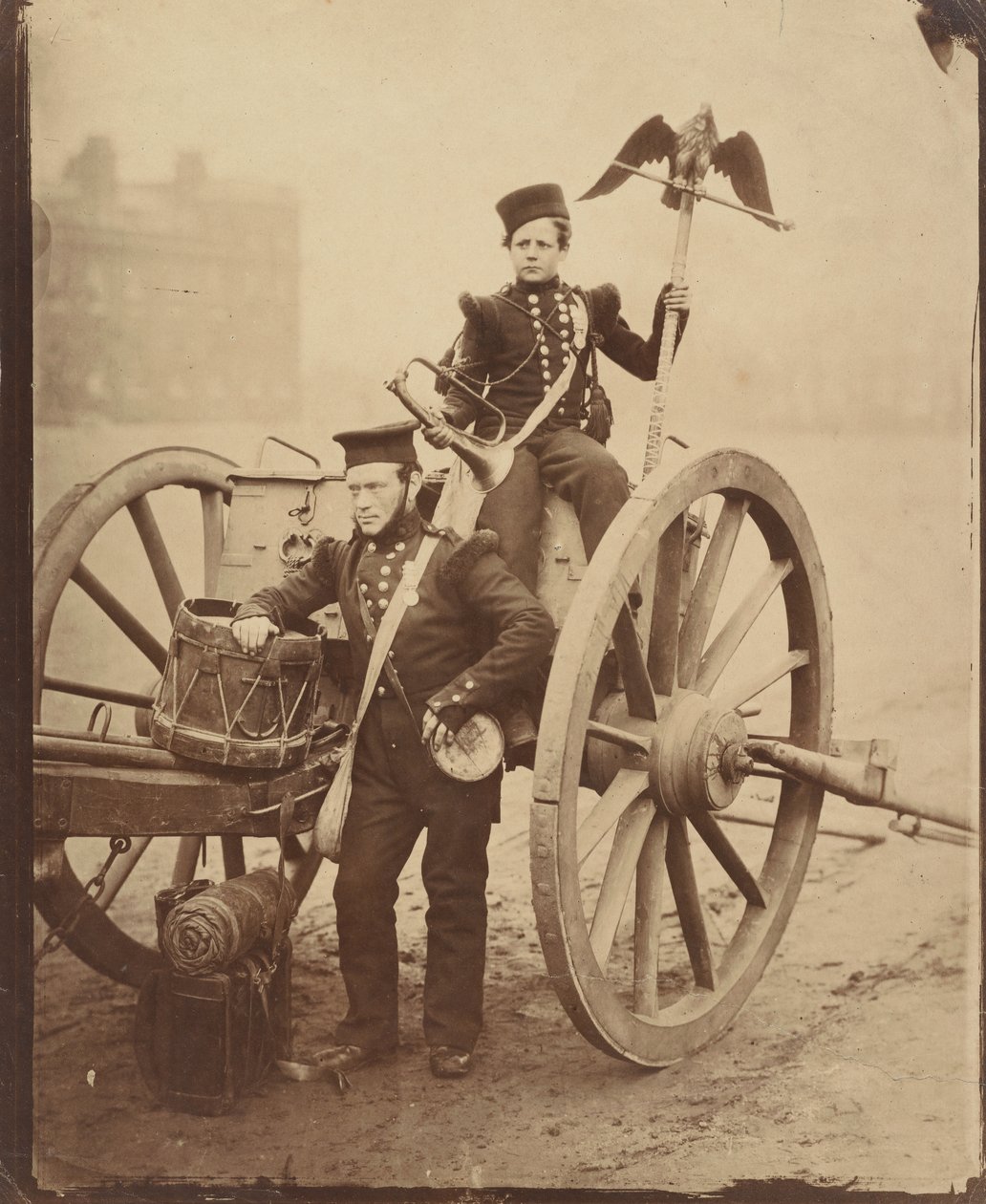 Trumpeter Gritten and Trumpeter Lang at Woolwich, 1856