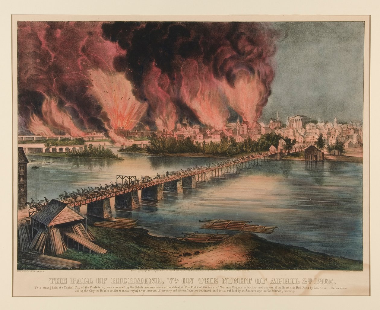 The Fall of Richmond, Virginia, on the Night of April 2nd 1865