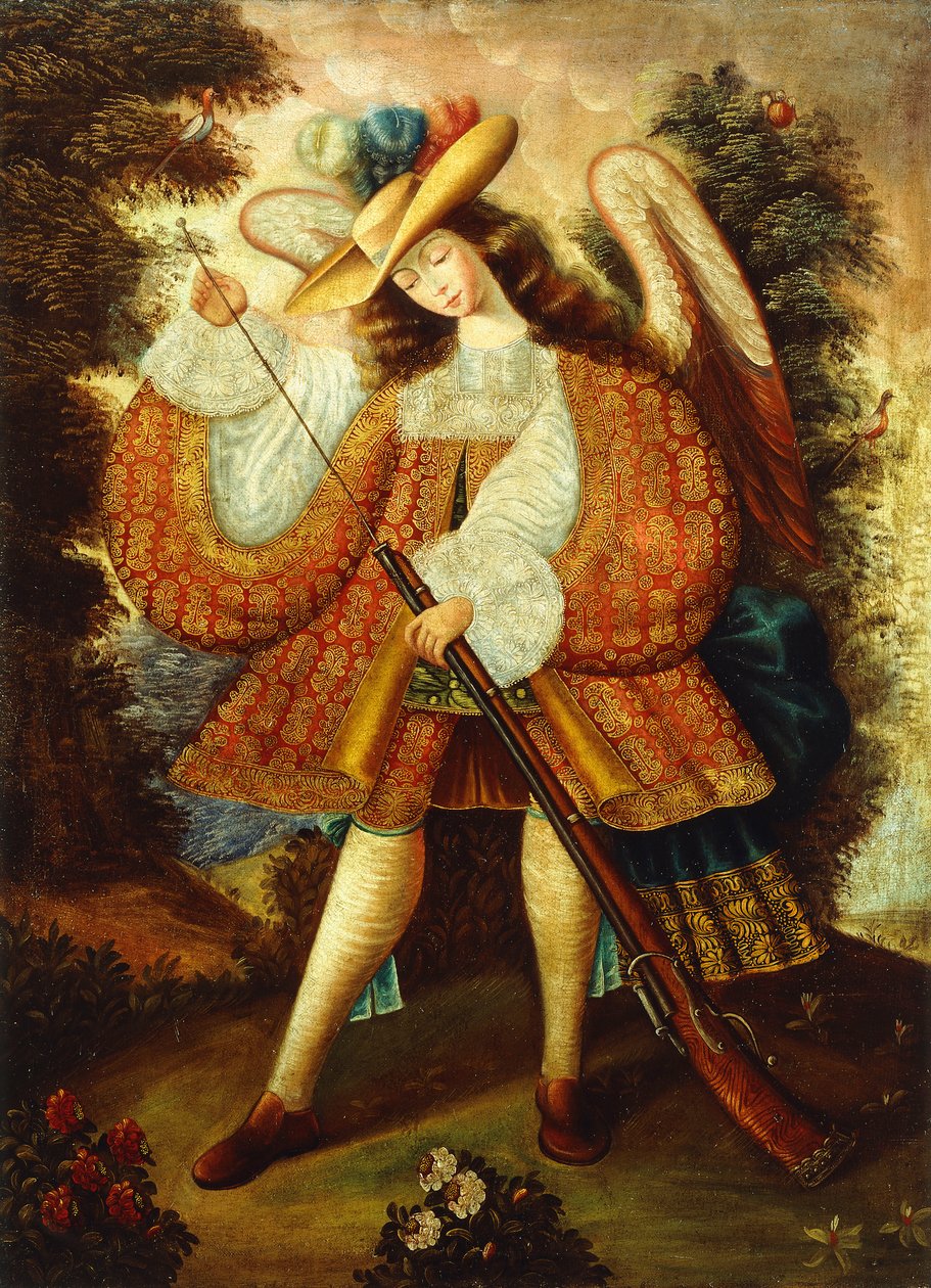 Archangel with Arquebus by Cuzco School: Fine art print