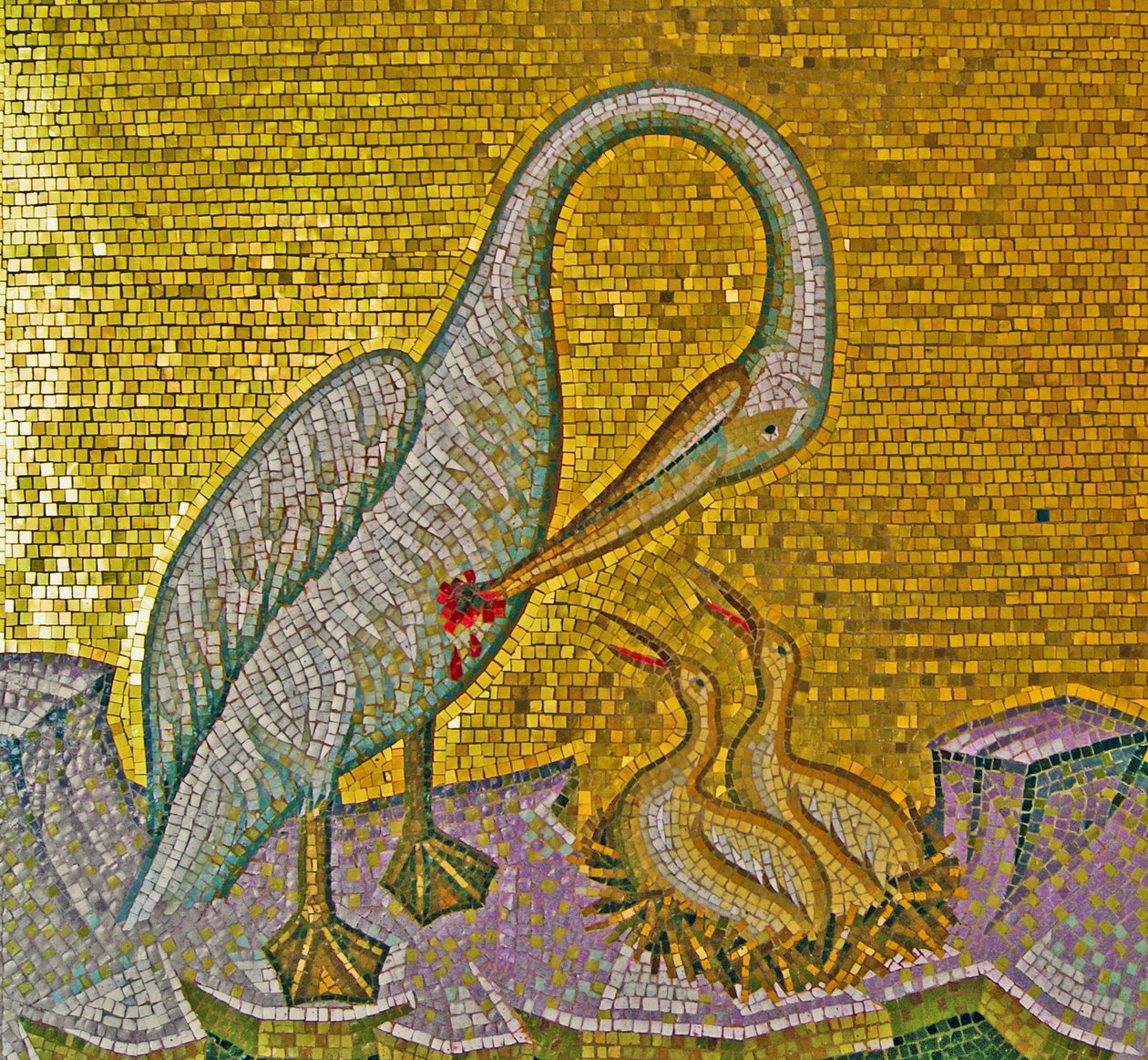Mother Pelican Feeding Her Young with Her Own Blood, Kykkos Monastery ...