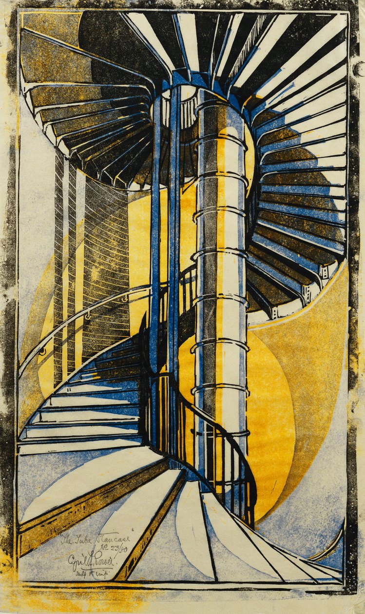 The Tube Staircase by Cyril Edward Power: Fine art print