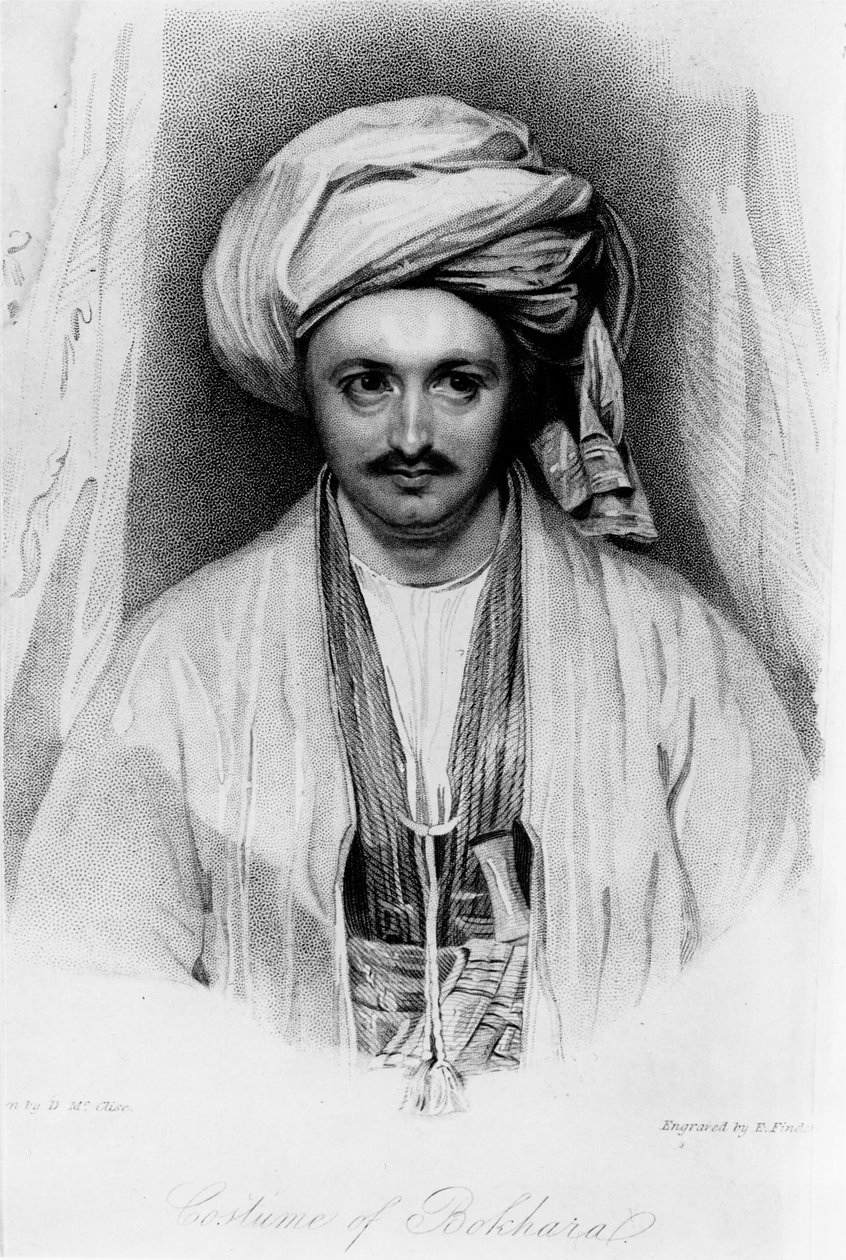 Portrait of Sir Alexander Burnes, Engraved by E. Findes