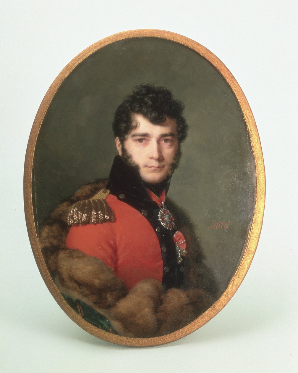 Portrait of a Man in a Red Uniform by Daniel Saint