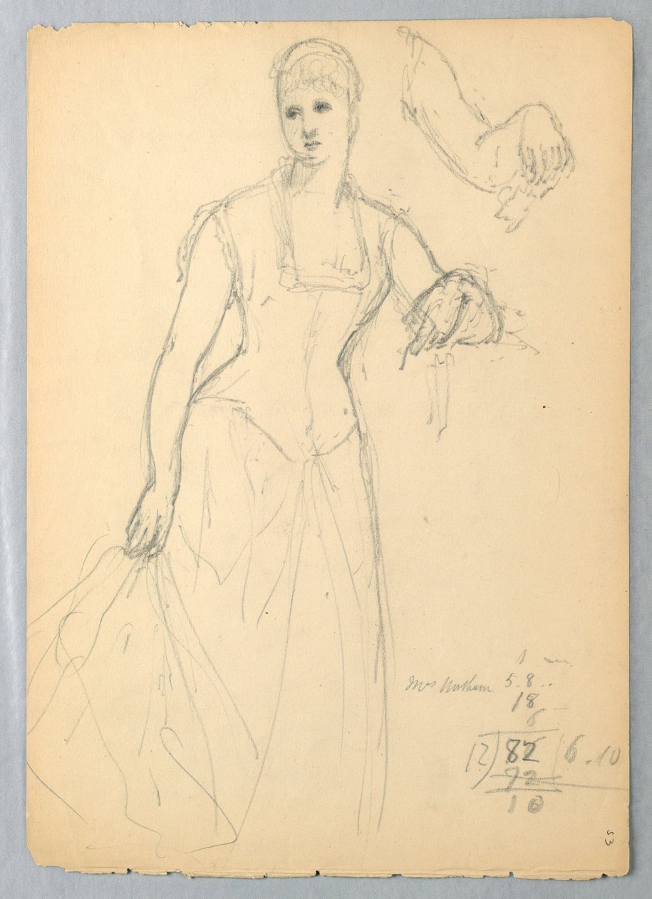 Sketch for a Portrait of Bella Worsham, 1878