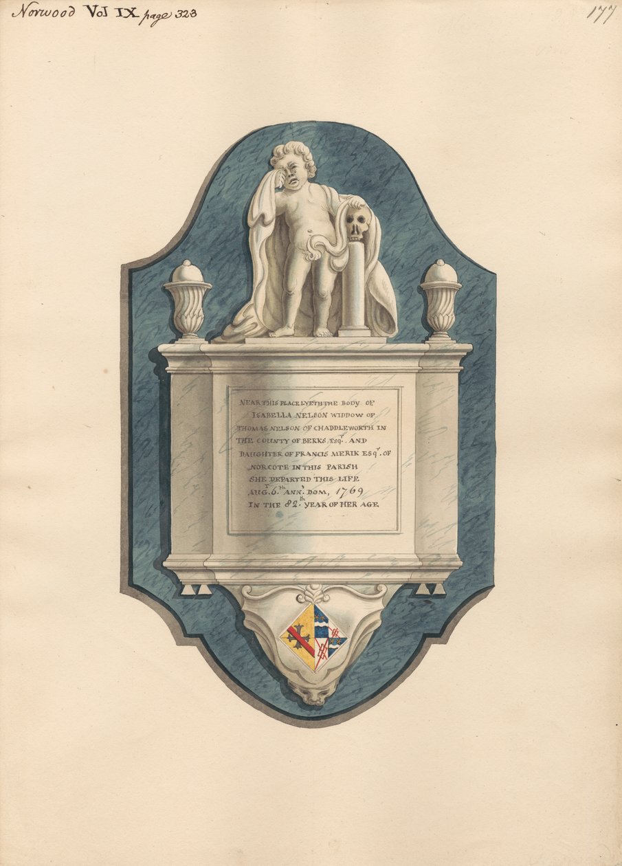 Memorial to Isabella Nelson from Norwood Church