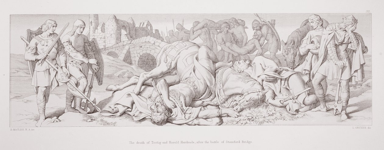 The death of Tostig and Harold Hardrada after the Battle of Stamford ...