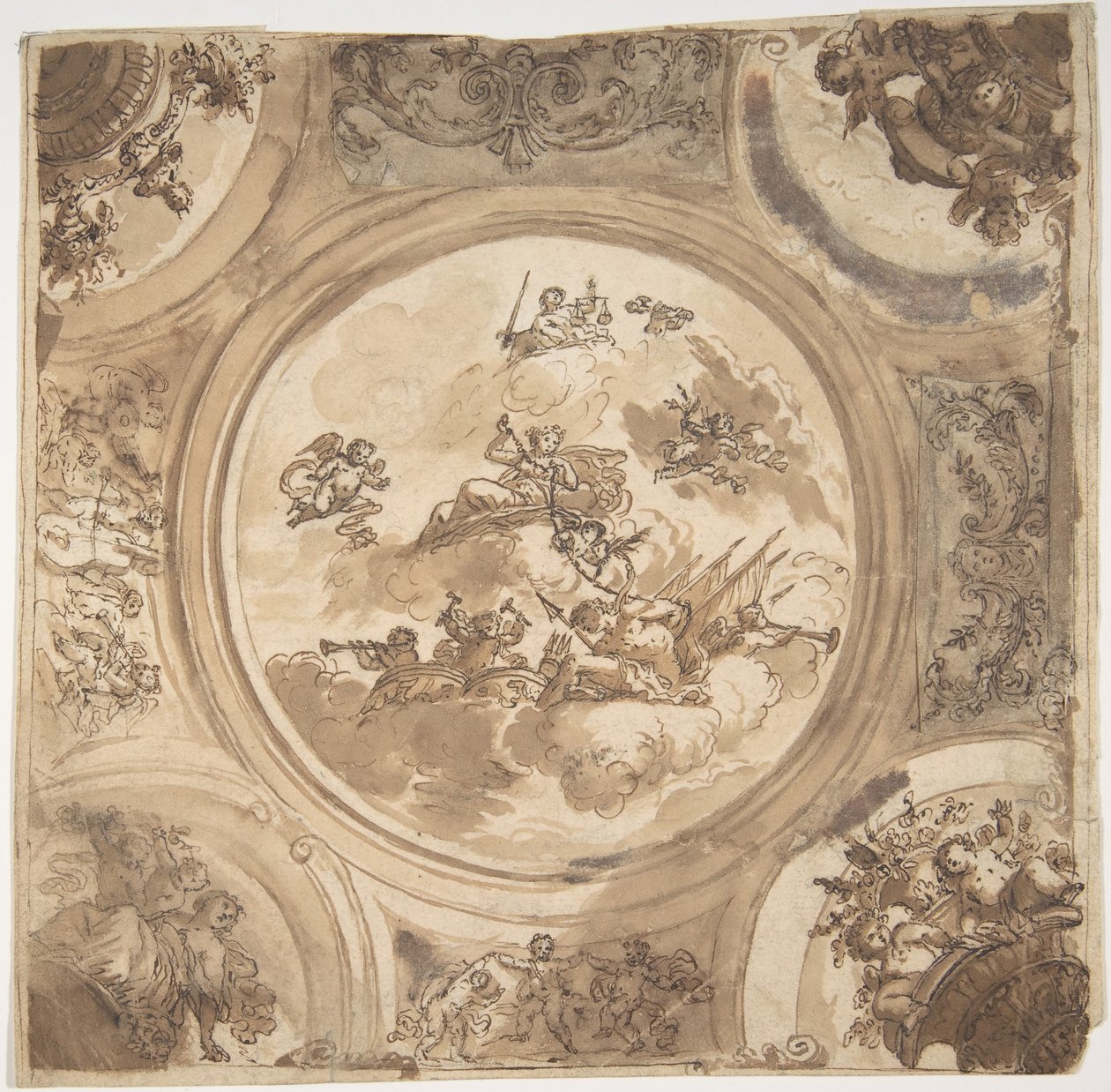 Ceiling Design with an Allegory of Victory by Daniel Marot