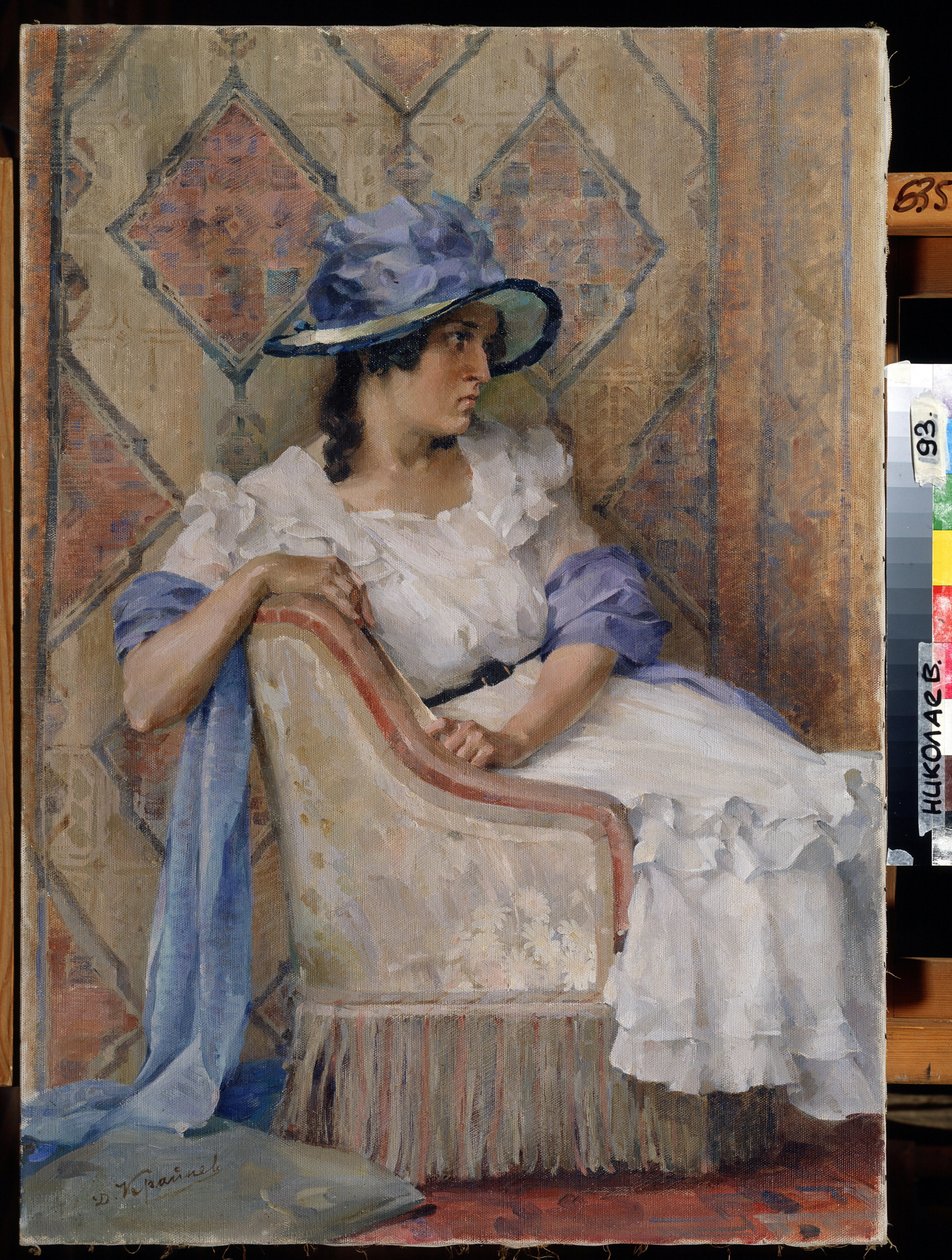 Lady in White by Danil Karpovich Kraynev: Fine art print