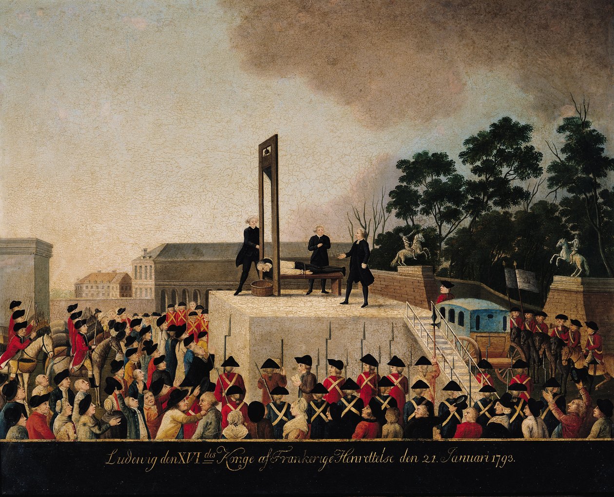 The Execution of Louis XVI, 21 January 1793 by Danish School