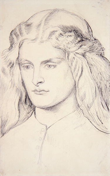 Portrait study of Annie Miller, c.1860-63