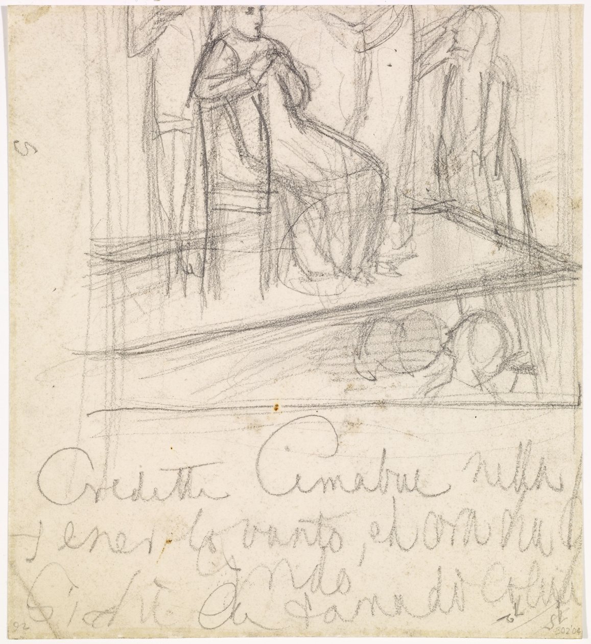 The Return of Tibullus to Delia - Study for the Figure of Delia