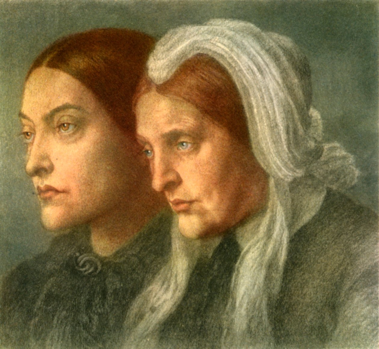 Christina Rossetti with her Mother by Dante Gabriel Rossetti