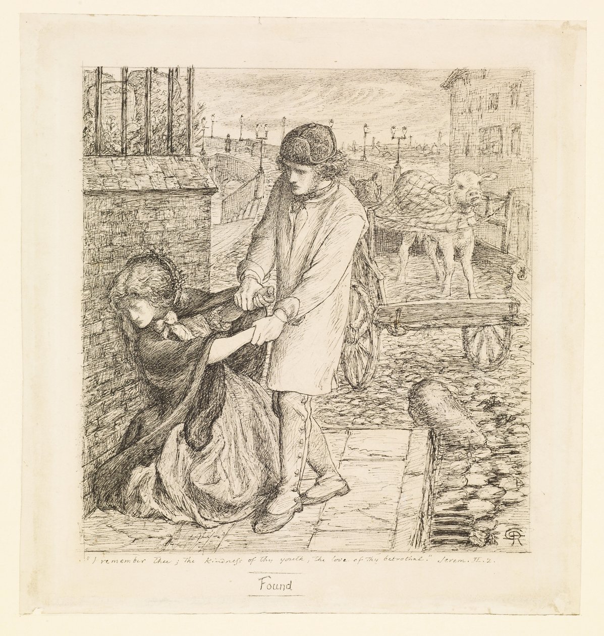 Found - Compositional Study by Dante Gabriel Rossetti