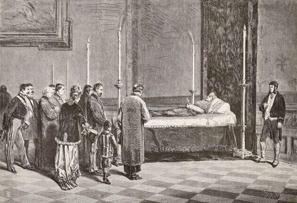 Cardinal Giacomo Antonelli's body lying in state in one of the rooms in ...