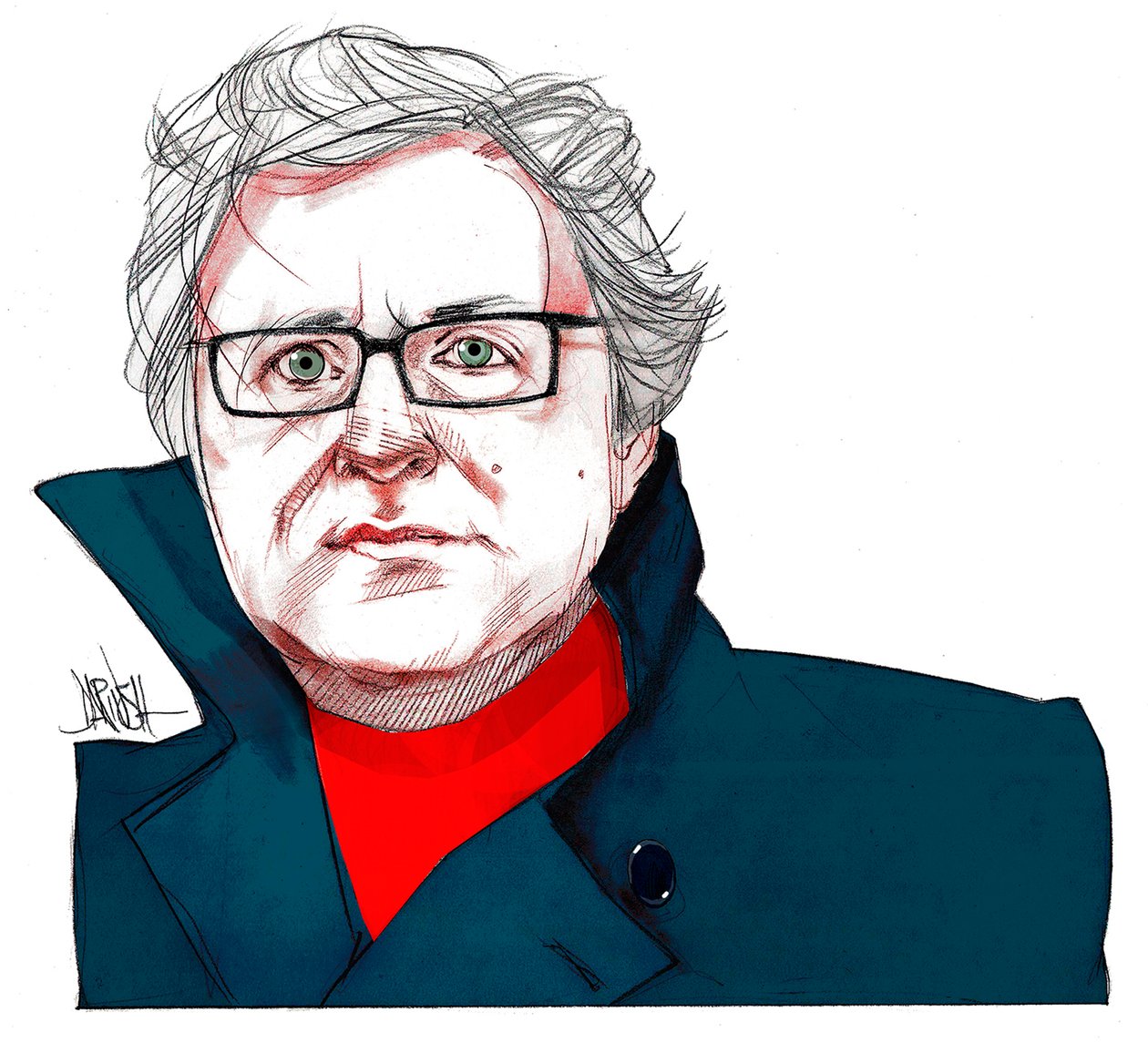 Michel Onfray by Dariush Radpour: Premium art reproduction
