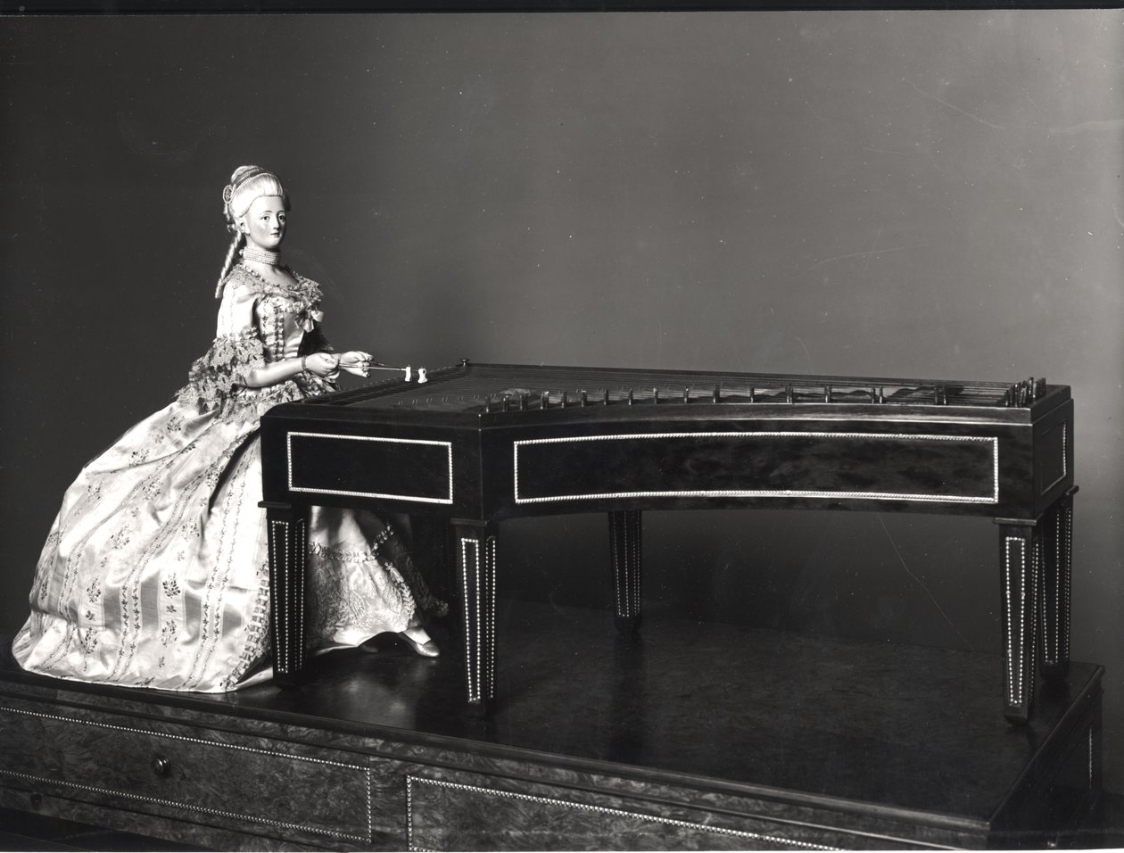 Dulcimer Player (detail) by David Roentgen: Fine art print