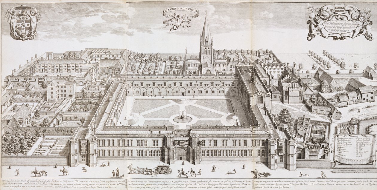 Christ Church College, Oxford, from 'Oxonia Illustrated', published 1675
