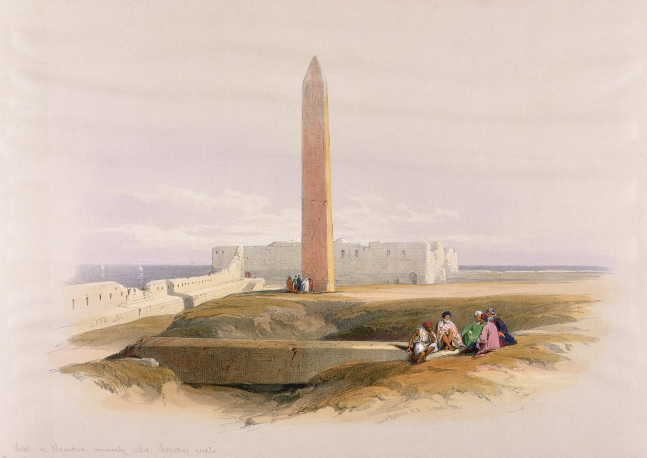 Obelisk at Alexandria, commonly called Cleopatra's Needle, from Egypt ...