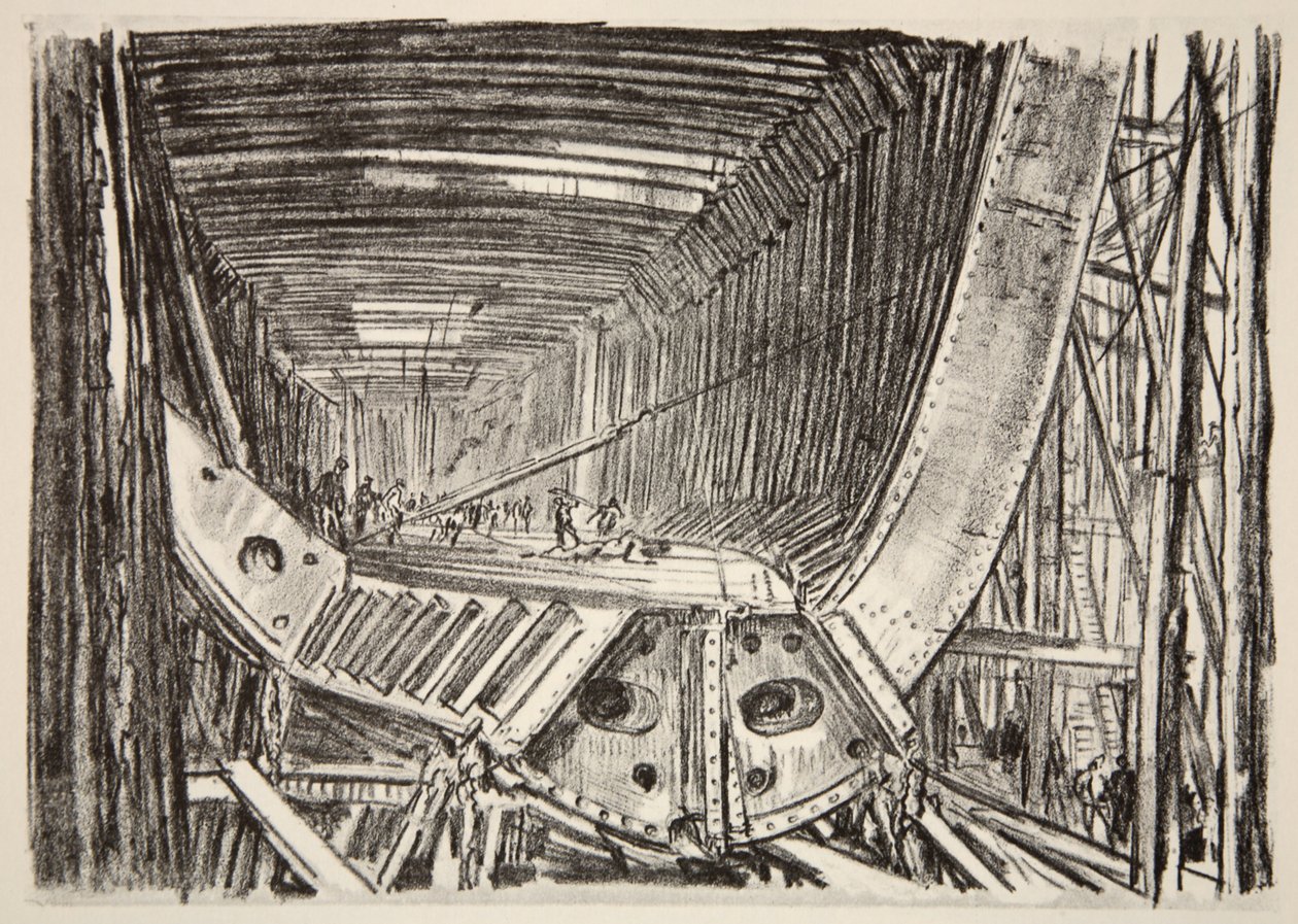 Building a standard ship, illustration from 'The Western Front', pub ...