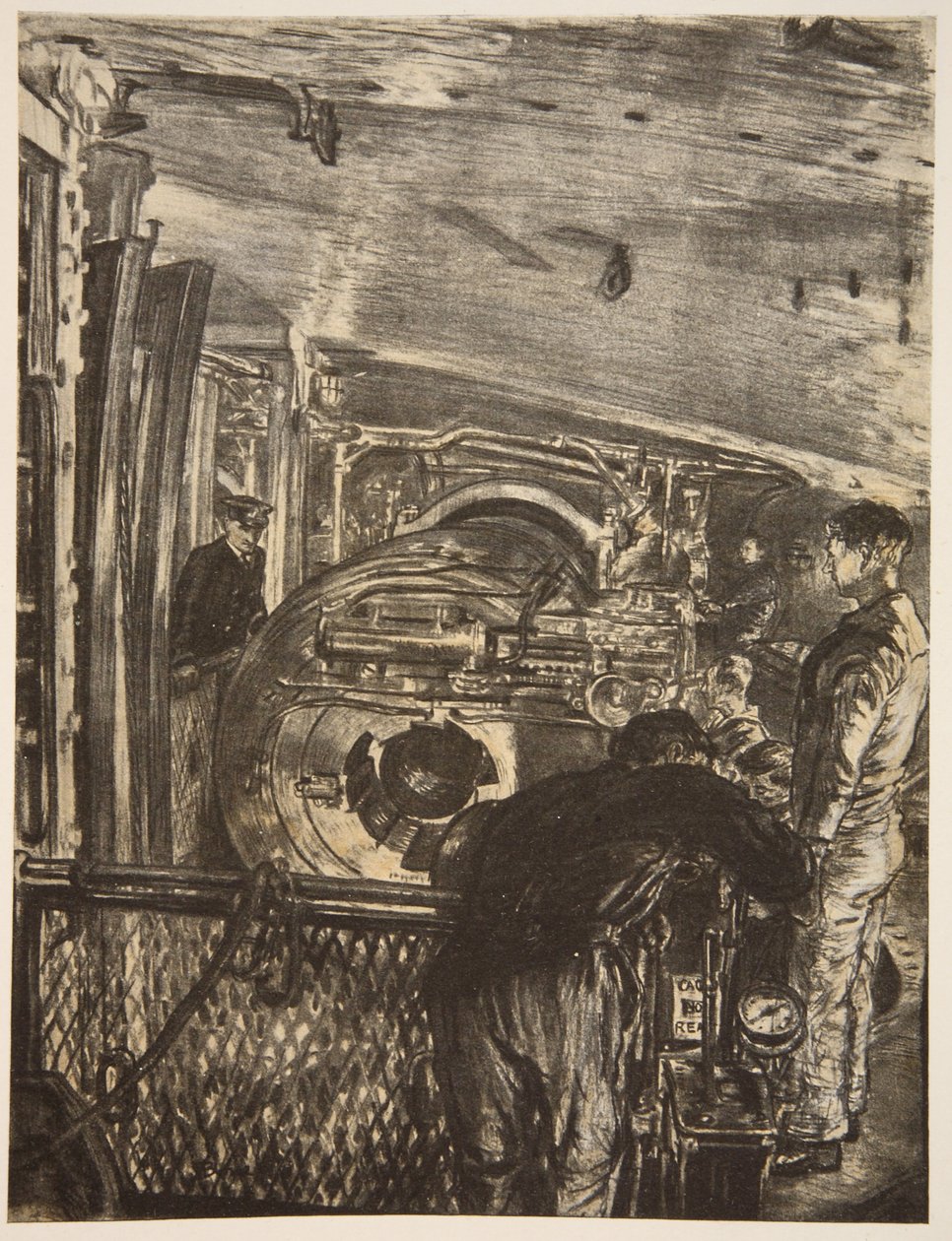 Inside the turret, illustration from 'The Western Front'