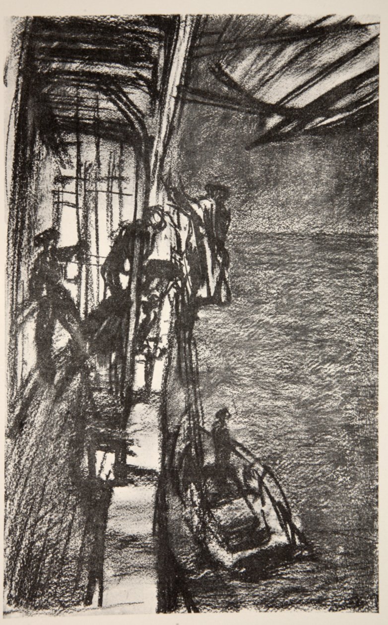 Off Havre: taking the pilot aboard a hospital ship, illustration from ...
