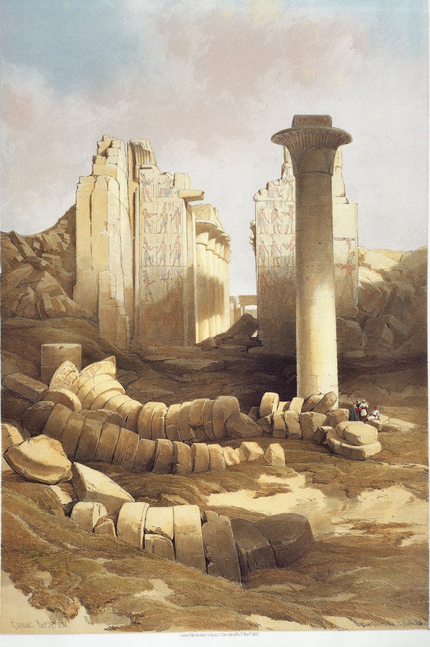 Pillared Hall of the Temple of Karnak by David Roberts