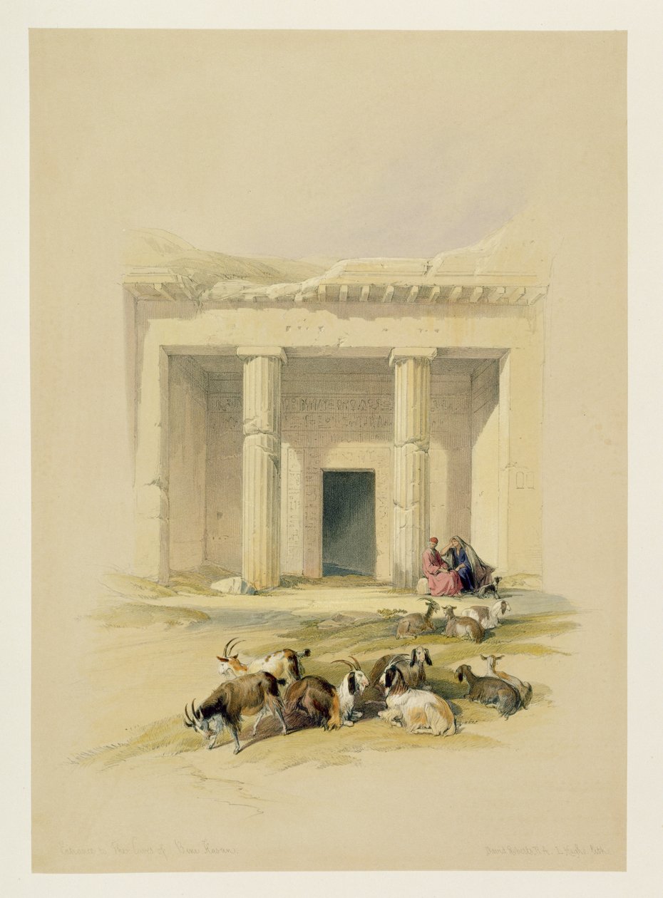 Entrance to the Caves of Bani Hasan, from Egypt and Nubia, Vol.1