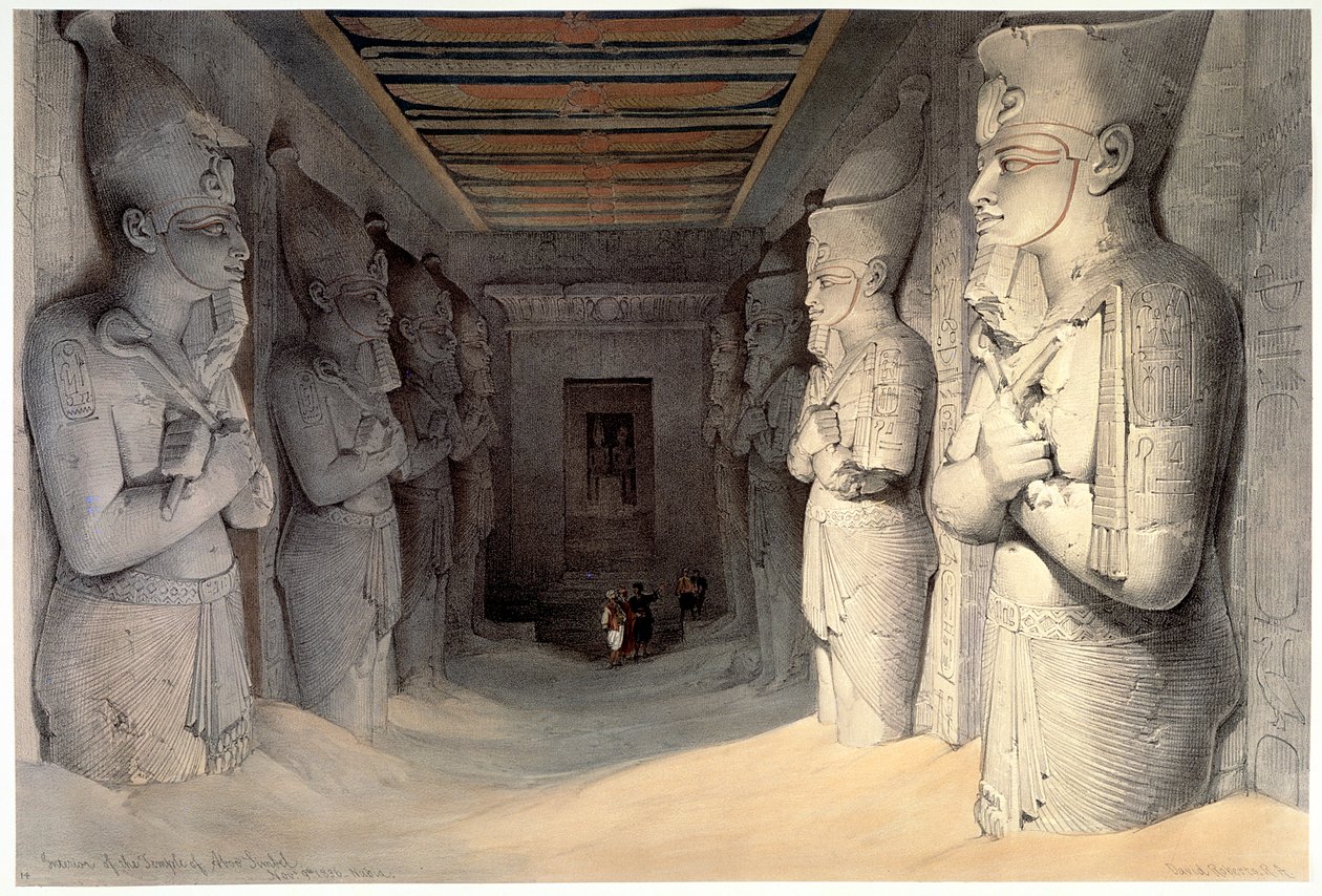 Giant Limestone Statues of Rameses II, Temple of Rameses, Abu Simbel, Egypt