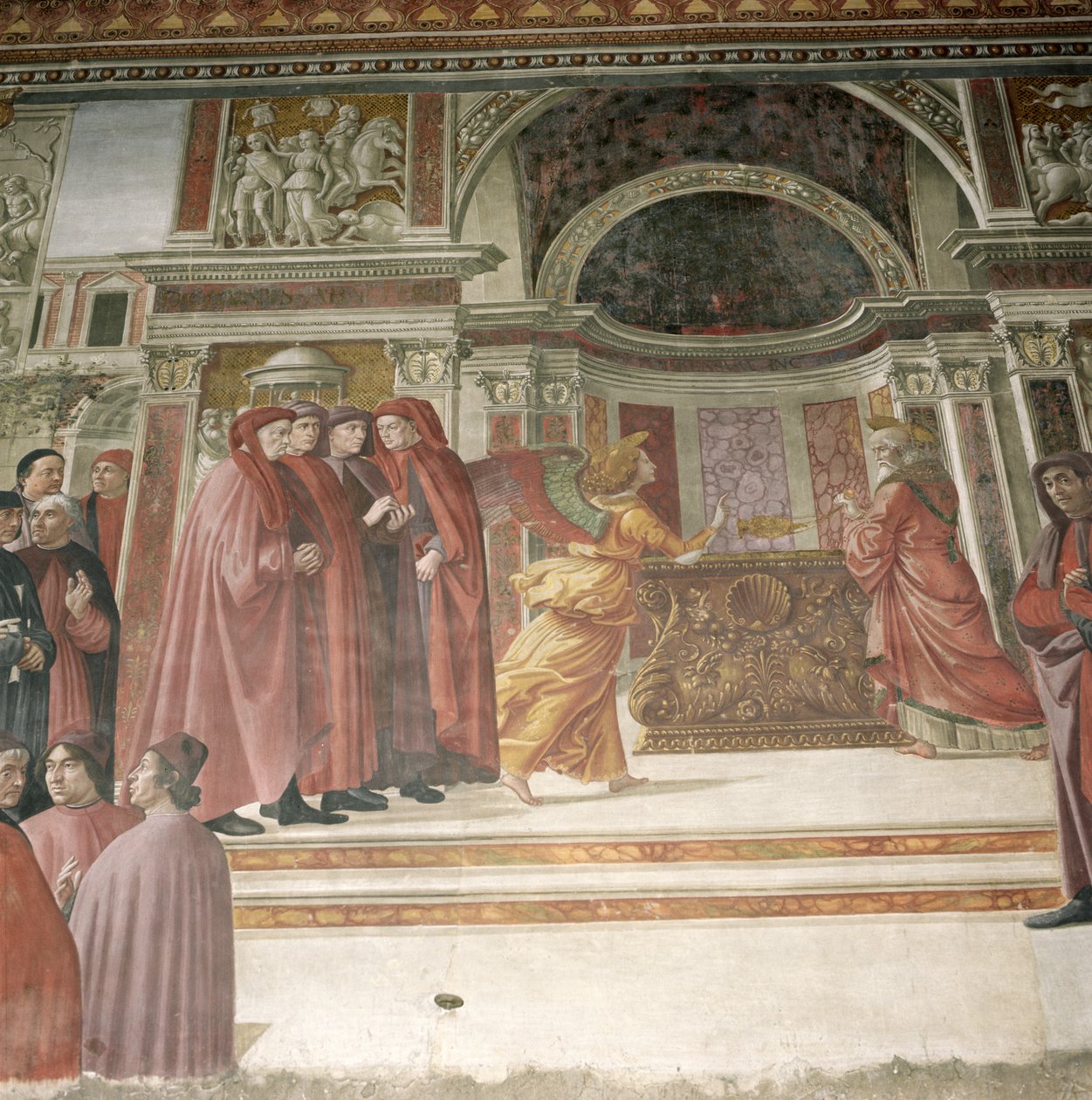 The Angel Appearing to St. Zacharias in the Temple, 1485-90