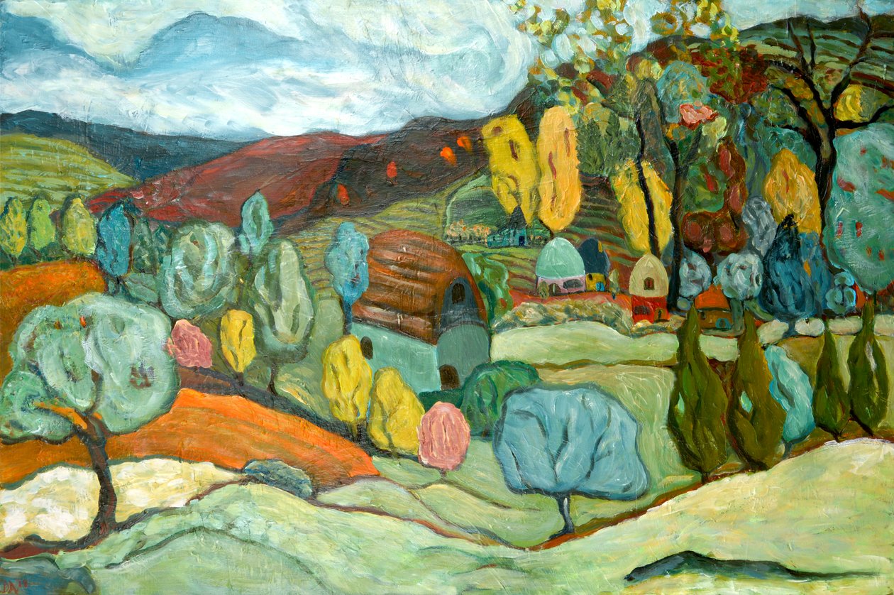 Village Fall, 2019 by Deborah Eve Alastra: Fine art print
