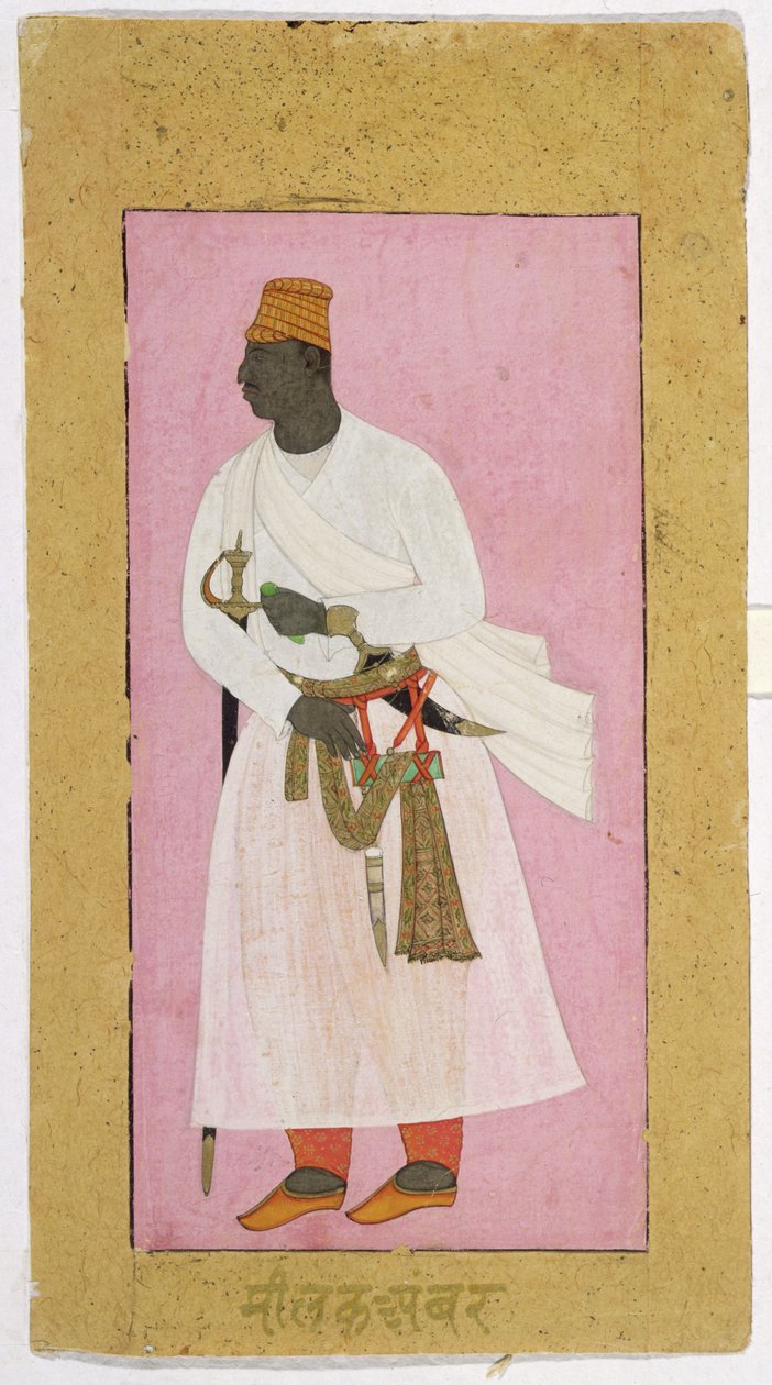 Portrait of Malik Ambar by Deccani School: Fine art print