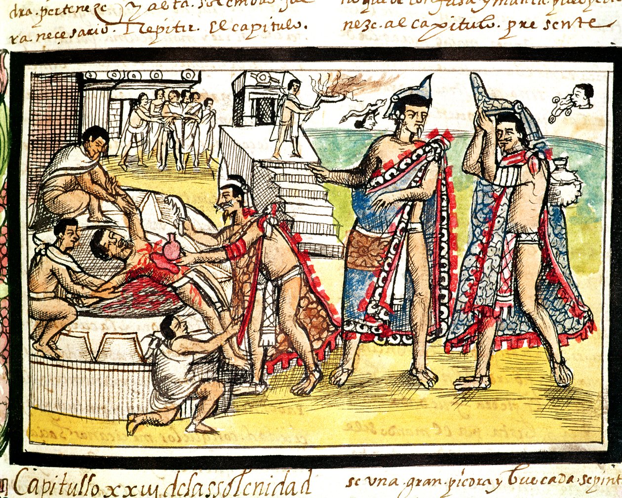 Human Sacrifice, from 'Codex Duran' 1579 by Diego Duran