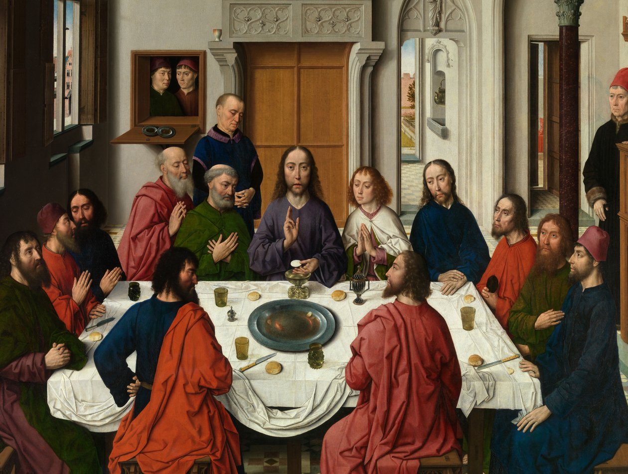 (detail) Triptych of the Last Supper, from the Altarpiece of the Holy ...
