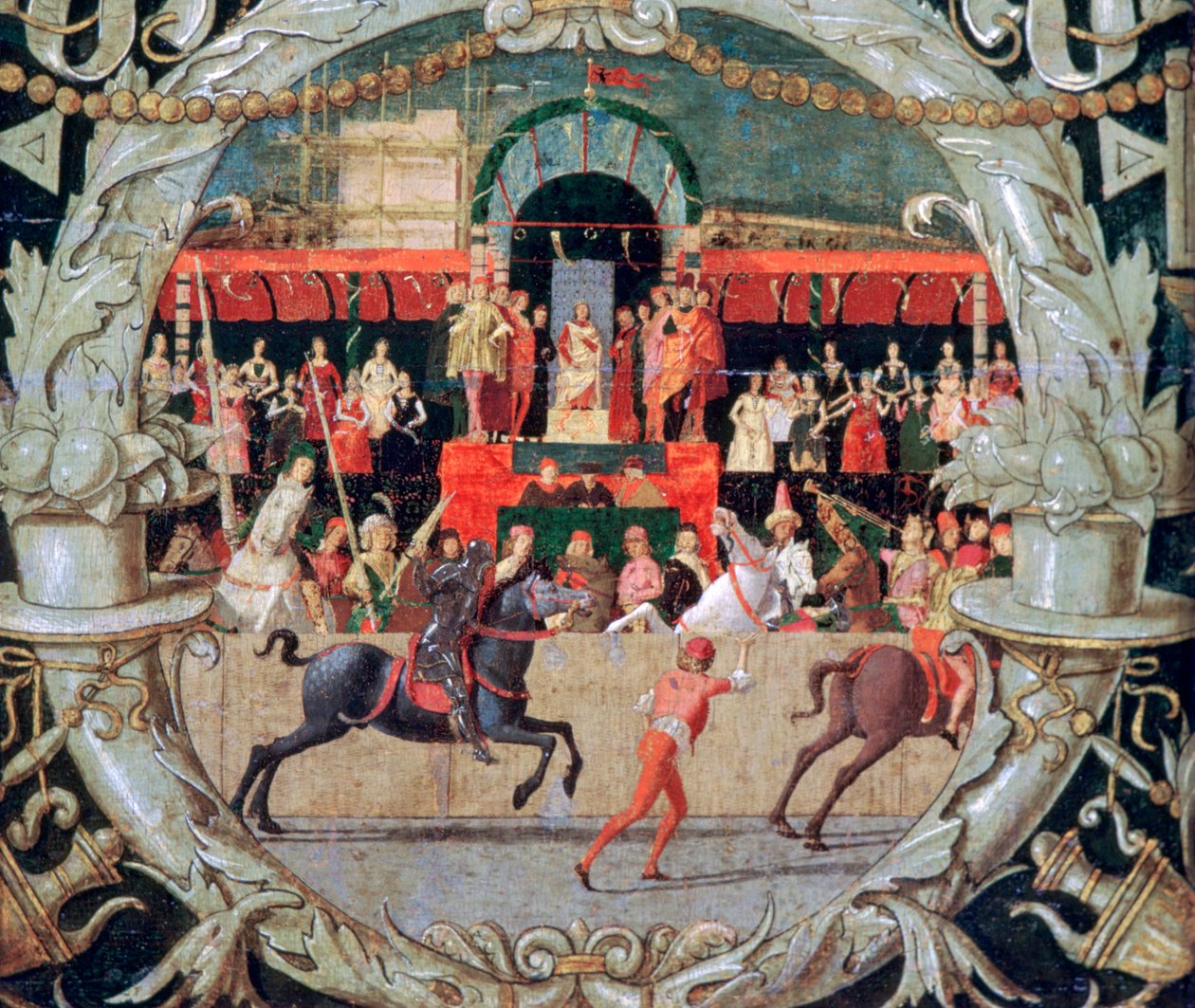 The Rape of the Sabines before the signal by Domenico Morone