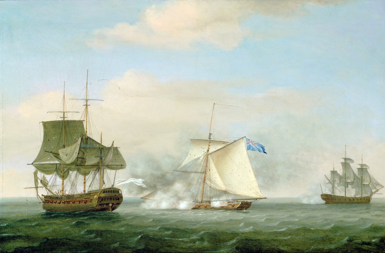 A French Man of War Surrendering by Dominic Serres