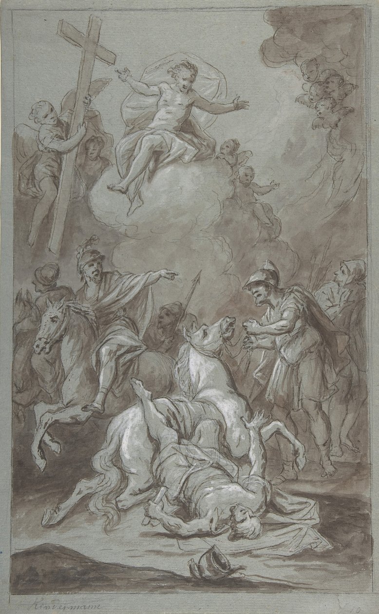 The Conversion of St. Paul (recto), The Execution of the Prisoner ...