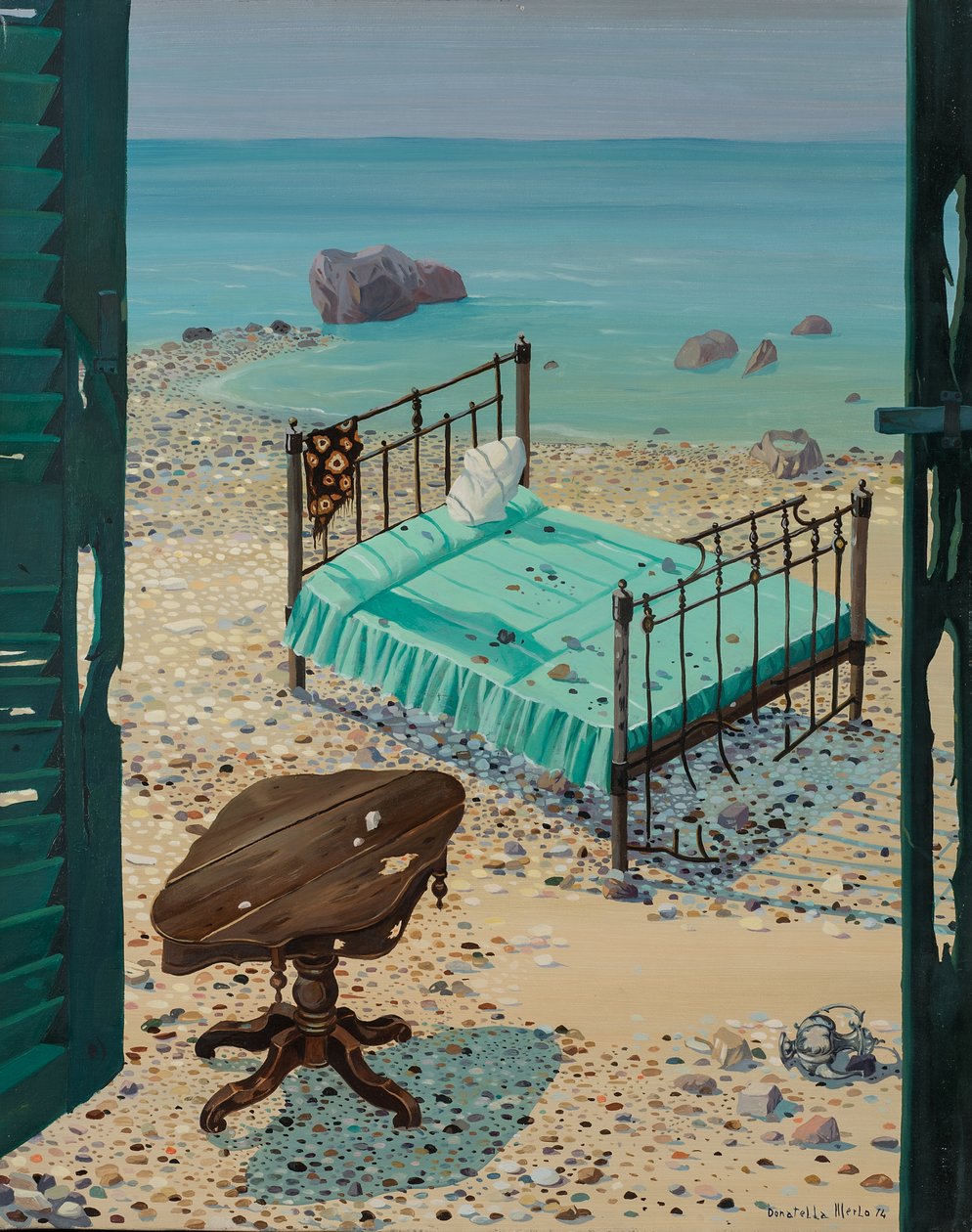 The bed on the beach by Donatella Merlo: Fine art print