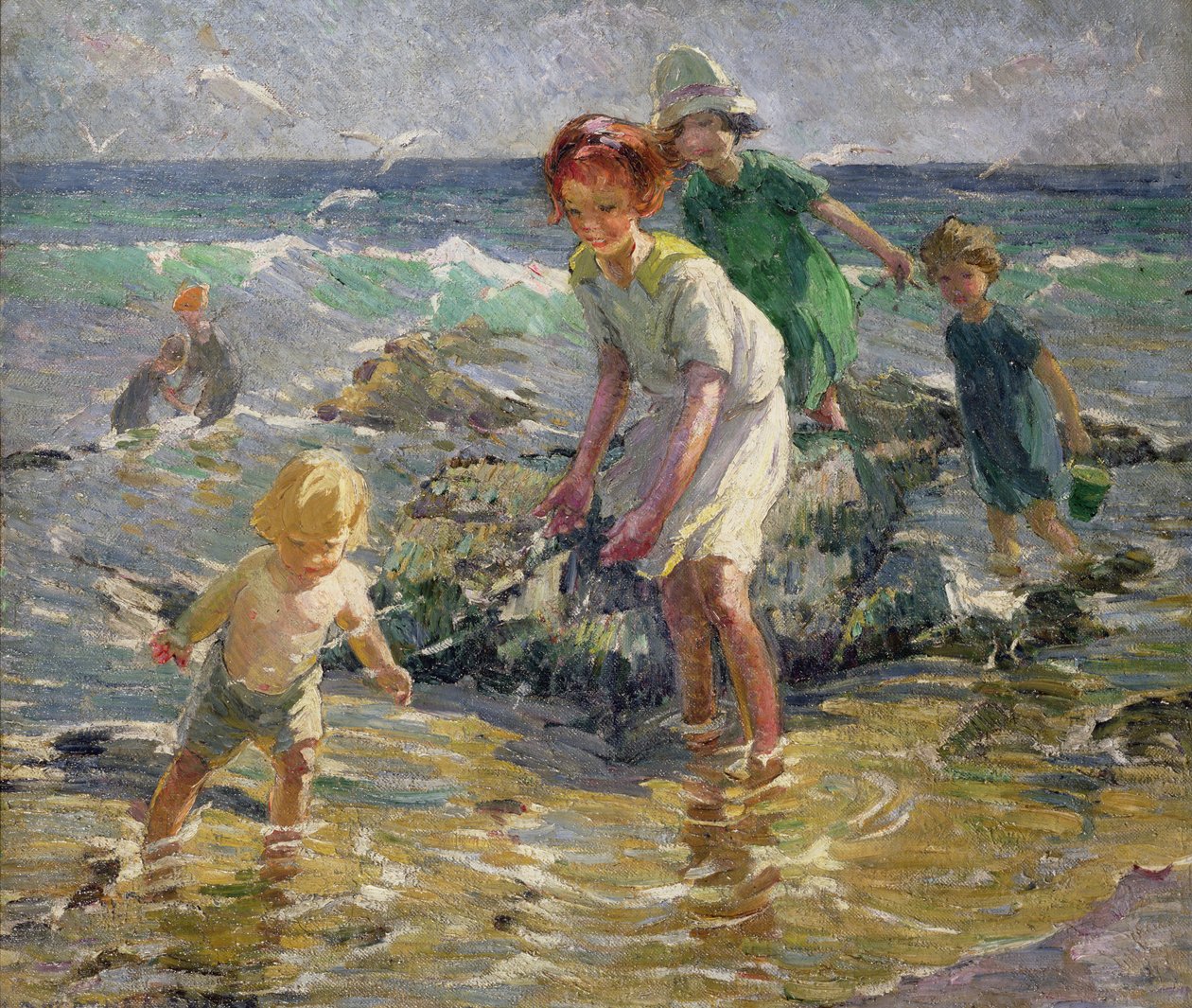 Children on the Beach by Dorothea Sharp: Fine art print