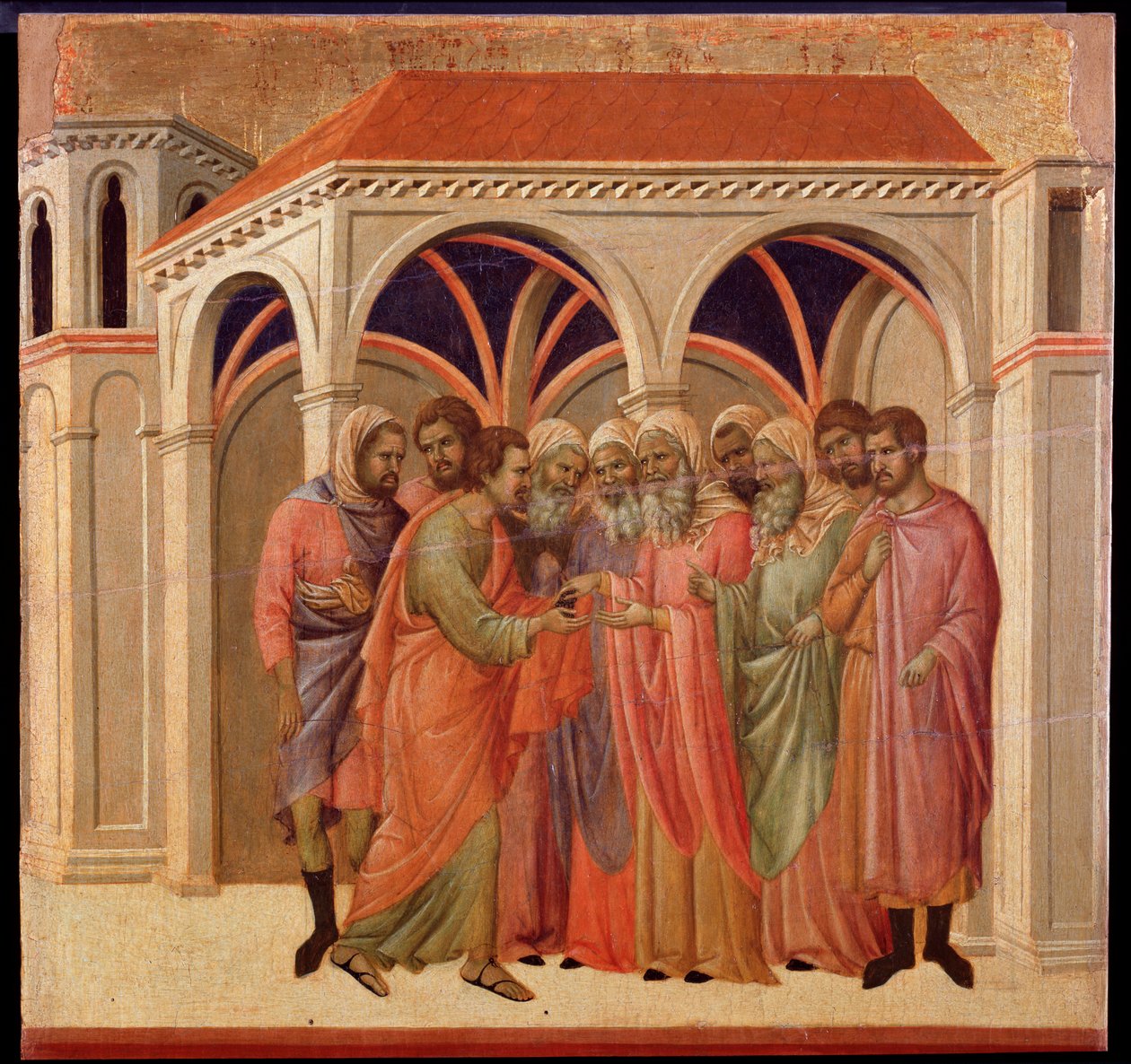 The Betrayal of Judas. Maesta Altarpiece