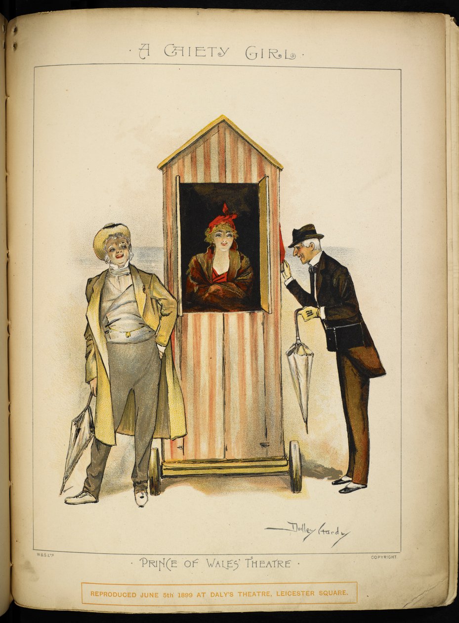 A Girl in a Mobile Changing Cubicle, on the Beach on the Riviera. Two ...