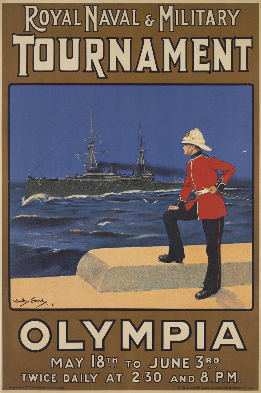 Poster for the Royal Naval and Military Tournament, 1910