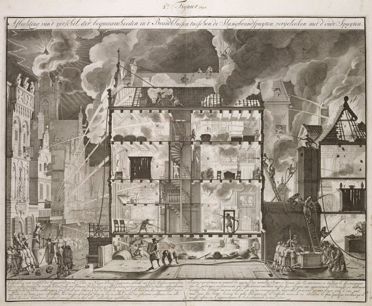 Illustration Showing How New Long Fire Hoses Could Reach All Parts of a ...